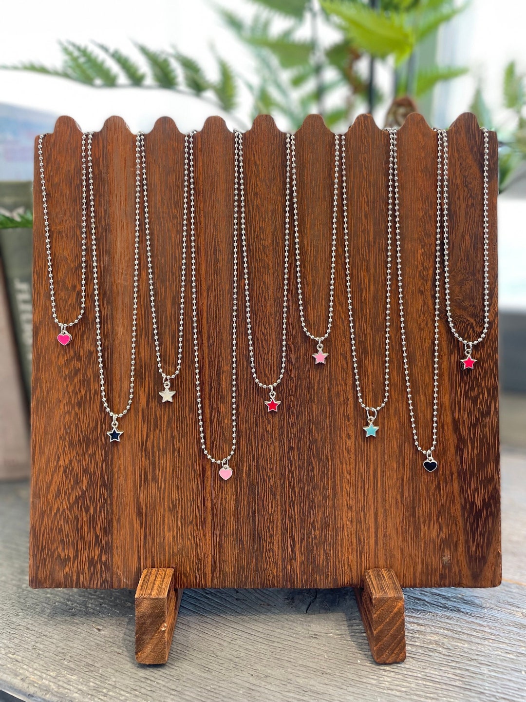 Star Charm Ball Chain Necklace - Etsy