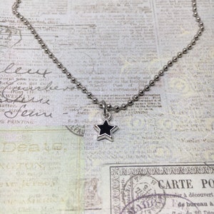 Star Charm Ball Chain Necklace - Etsy