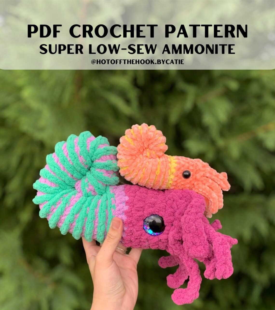 Low Sew Crochet Ammonite Pattern: Amigurumi Plush (PDF Pattern) - Etsy