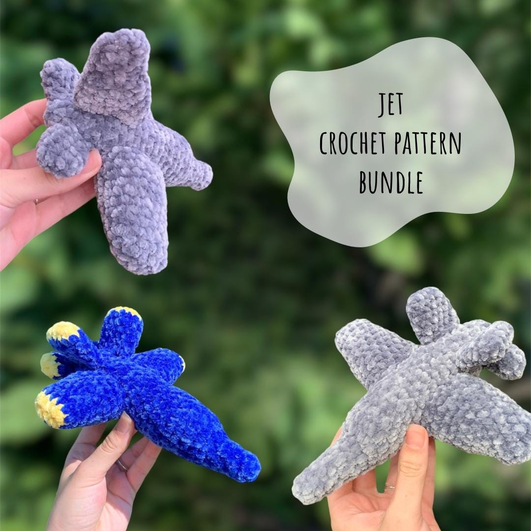 Crochet Airplane Pattern Bundle: F-16, F-18, Blue Angel (PDF Pattern ...