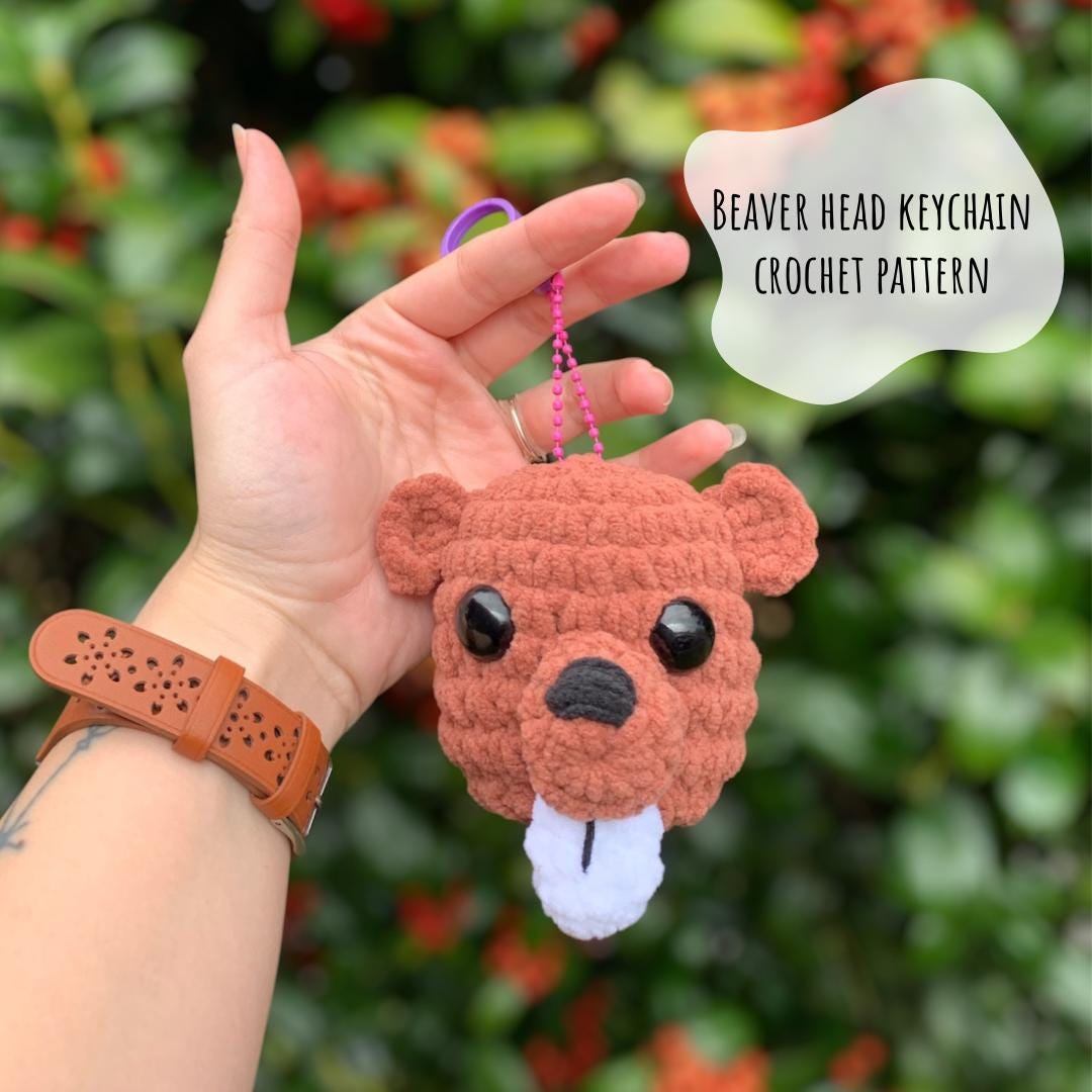 Beaver Keychain | Crochet Pattern | Crochet Keychain Pattern | Keychain ...