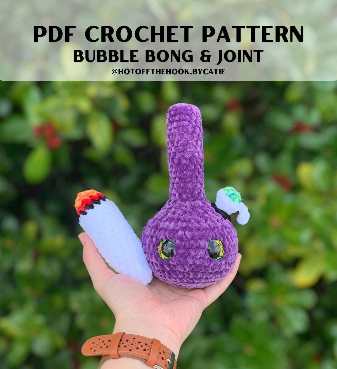 Crochet Pattern | Bubble Bong Pattern | Crochet Bong Pattern | Bong ...