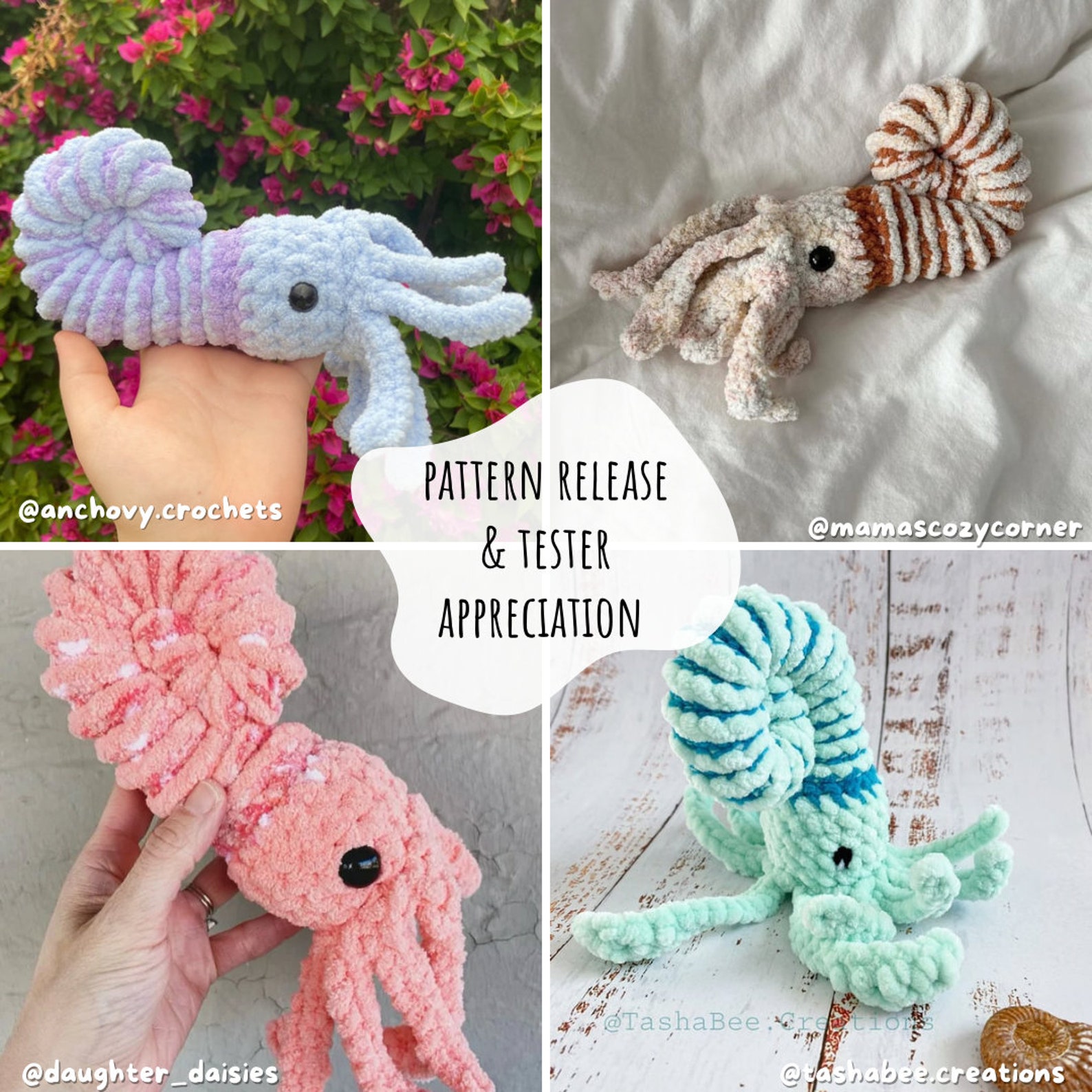 Low Sew Crochet Ammonite Pattern: Amigurumi Plush (PDF Pattern) - Etsy
