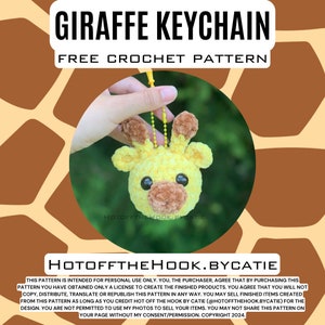 Giraffe Keychain Crochet Pattern (PDF Pattern) - Etsy
