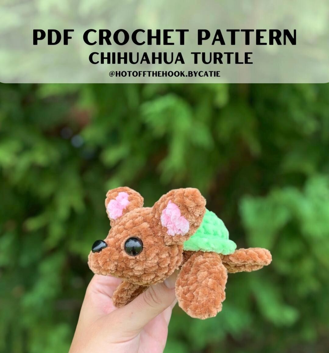 Churtle Crochet Pattern: Chihuahua Turtle Amigurumi (PDF Pattern) - Etsy