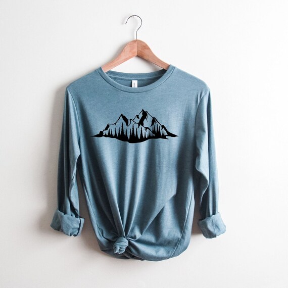 Tree Long Sleeve Shirt Treeline Forest Nature Camping | Etsy