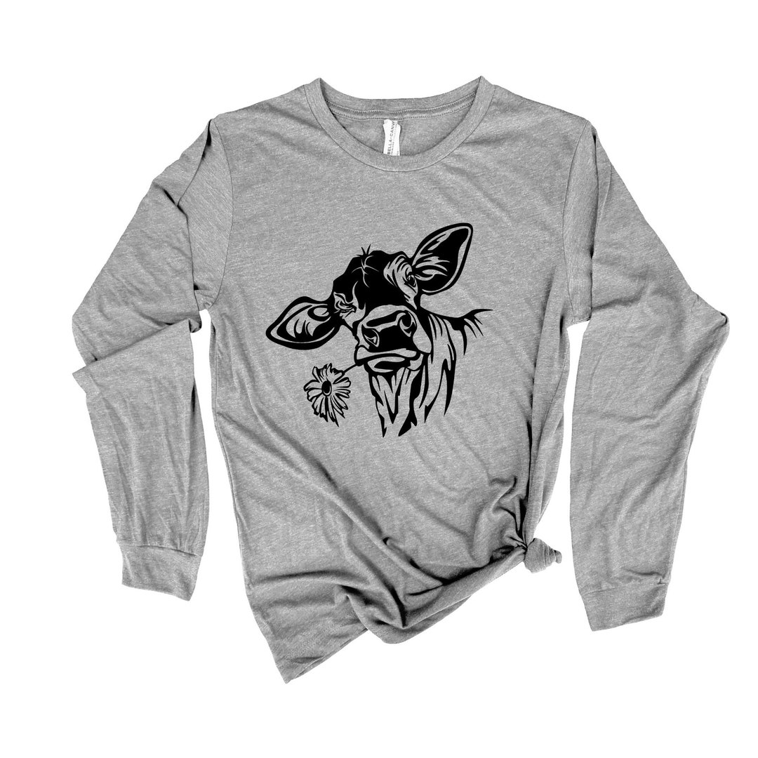 Cow Shirt Long Sleeve Shirt Heifer Please, Cute Cow Tee, Womens Shirt ...