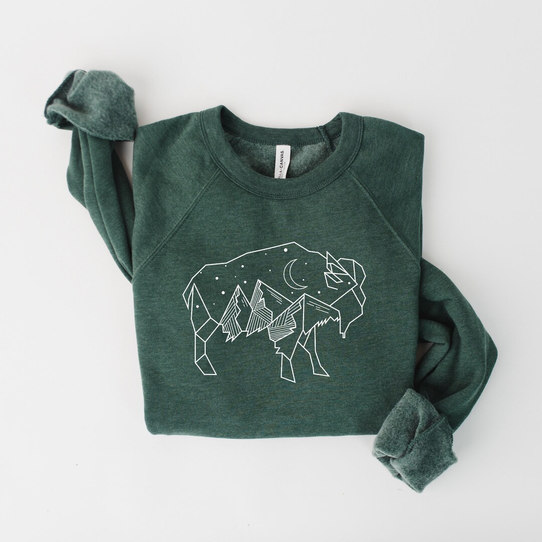 Buffalo Sweatshirt, Buffalo Hoodie, Cute Sweatshirt, Wildlife Hoodie ...