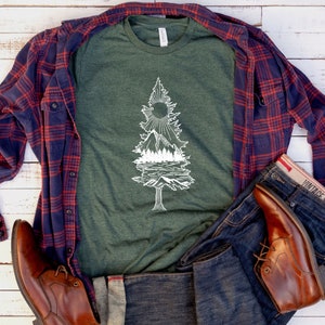 Tree Shirt, Tree Lover Gift, Tree Hugger, Forest Shirt, Hiking T Shirt ...