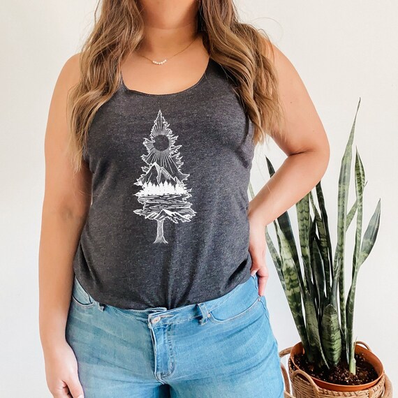 Nature Tank Top Tree Lover Shirt Adventure Shirt Camping | Etsy