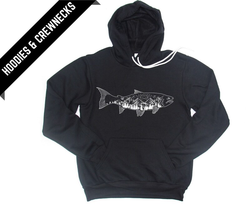 Fish Sweatshirt Fishing Crewneck Sweatshirt for Men | Etsy