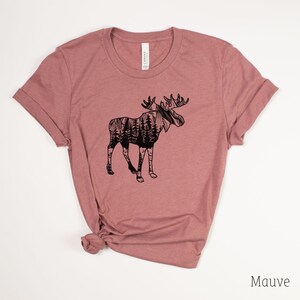 Moose Shirts for Women, Cute Moose T Shirt, Wildlife Shirts, Animal T ...
