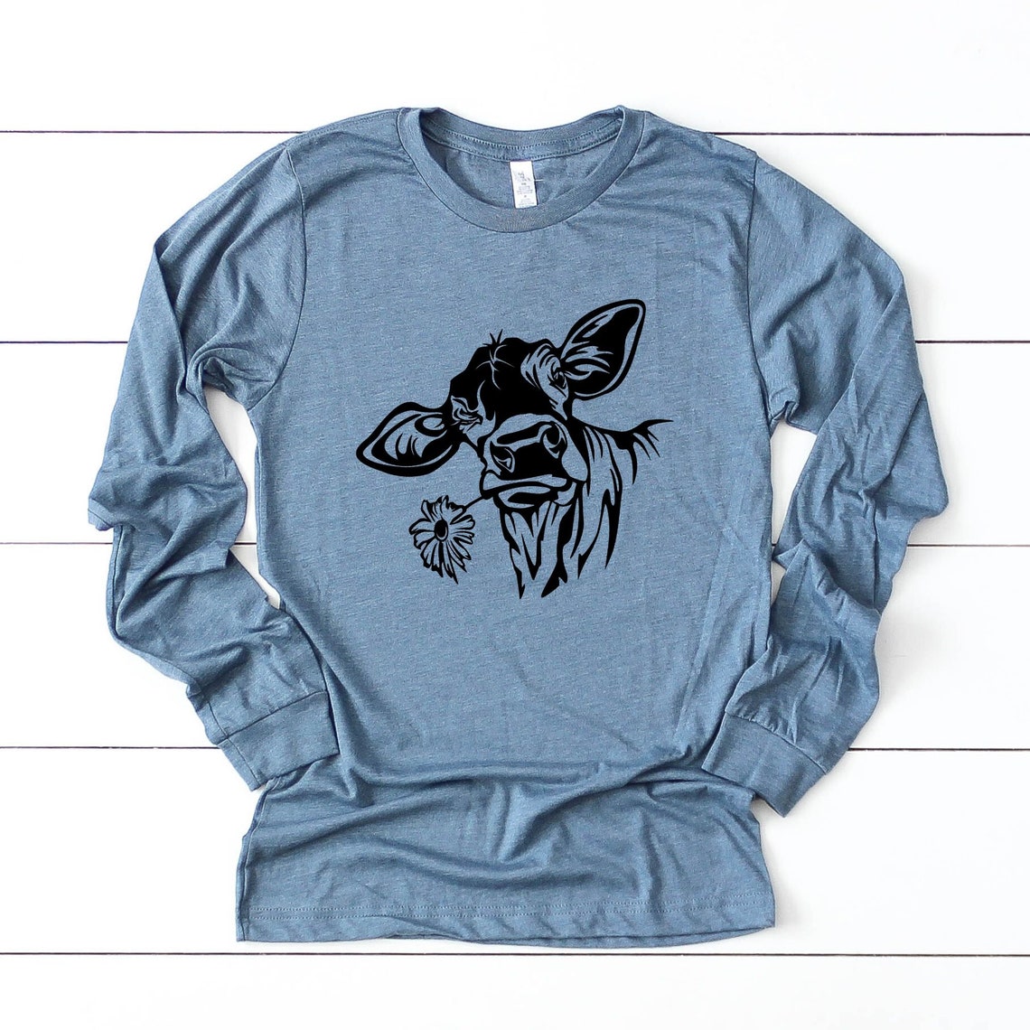 Cow Shirt Long Sleeve Shirt Heifer Please Cute Cow Tee | Etsy