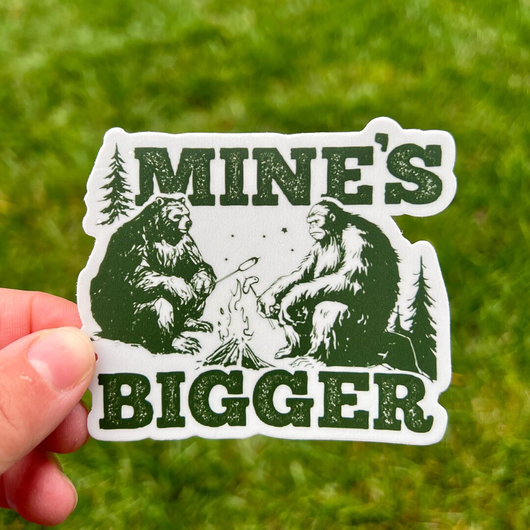 Bear and Bigfoot Sticker | Funny Sasquatch Decal | Camping Gift ...