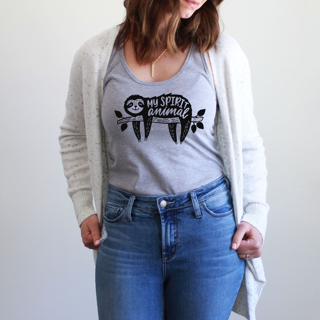 Sloth Tank Top, Graphic Tank, Cute Shirt for Women, Summer Shirt ...