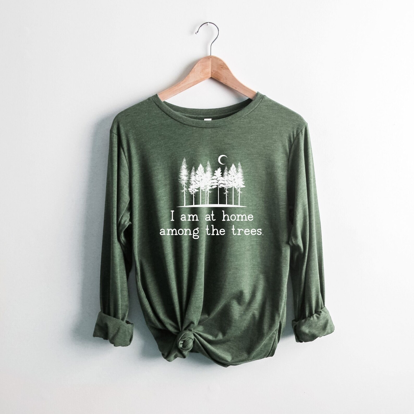 Pine Tree Long Sleeve Shirt Forest Shirt Camping Shirt | Etsy