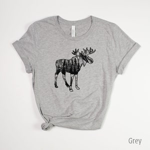 Moose Shirts for Women, Cute Moose T Shirt, Wildlife Shirts, Animal T ...
