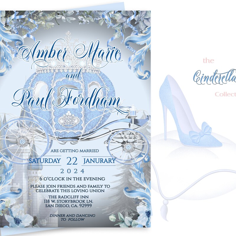 Cinderella Wedding Invitations - Etsy