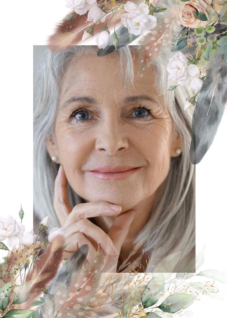 Editable "in LOVING Memory" Card, Boho Feather Floral, Celebrating the ...