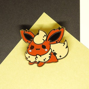 Squishy Flareon Hard Enamel Pin Pocket Monster Hard Enamel - Etsy