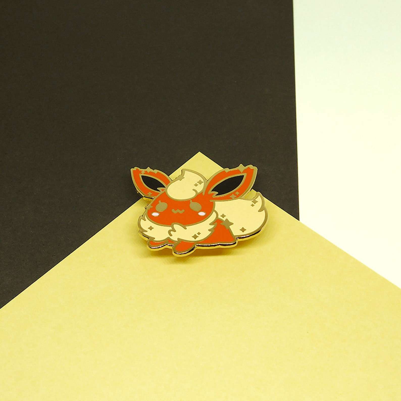 Squishy Flareon Hard Enamel Pin Pocket Monster Hard Enamel | Etsy
