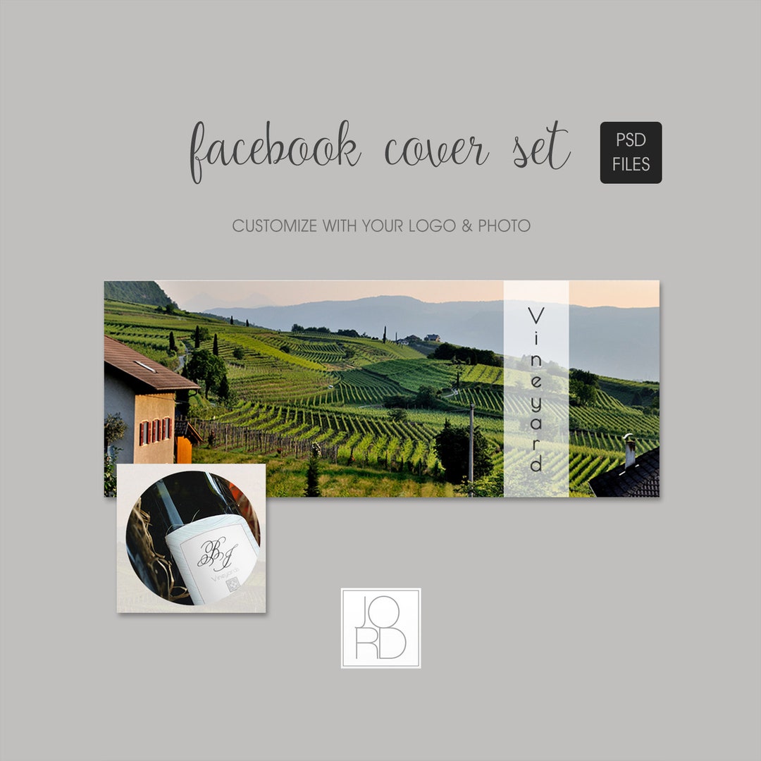 Facebook Cover & Profile Design Template - Wine Country - Etsy