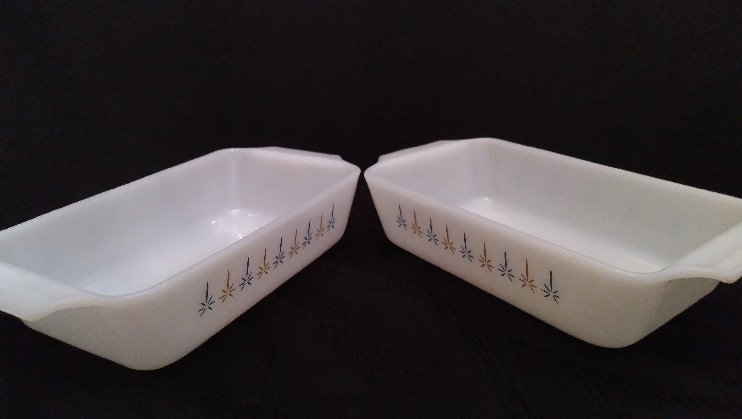 Vintage Fire King Baking Dish/bread/loaf Pan/candle Glow - Etsy Canada