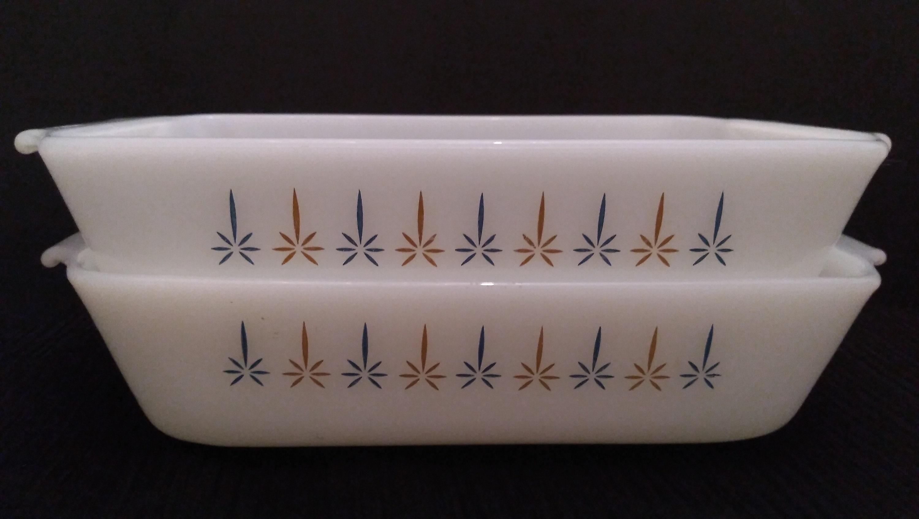 Vintage Fire King Baking Dish/bread/loaf Pan/candle Glow - Etsy Canada