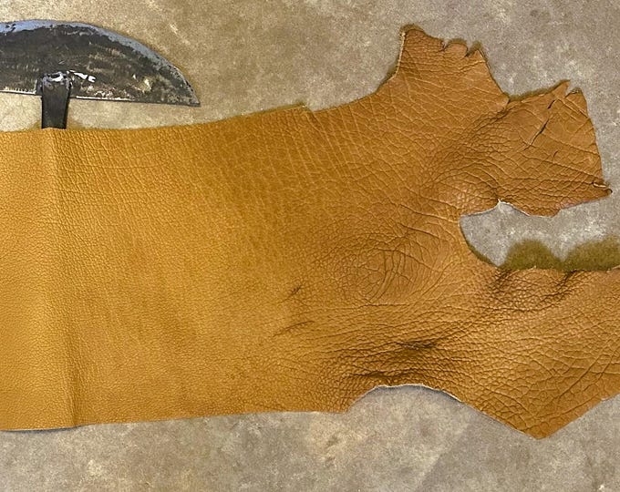 Leather Bison Hide Piece 3.04 Sqft Cognac - Etsy
