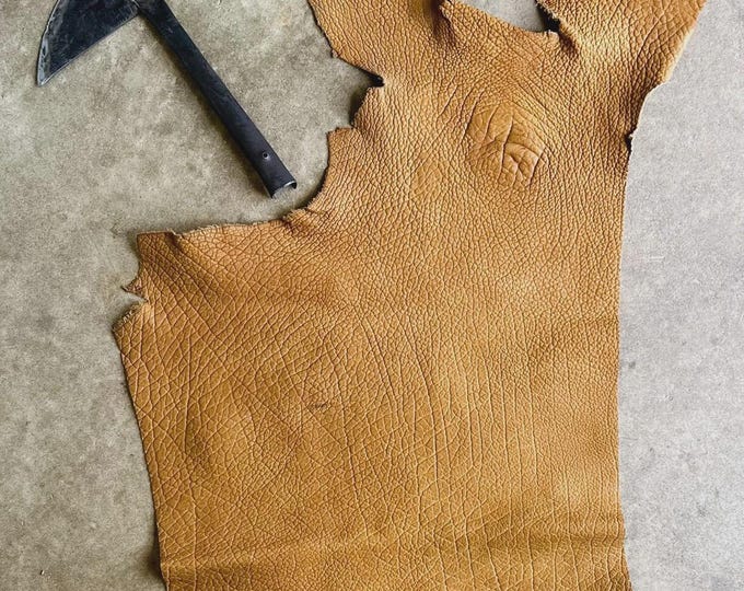 Leather Bison Hide Piece 5.49 Sqft Cognac - Etsy