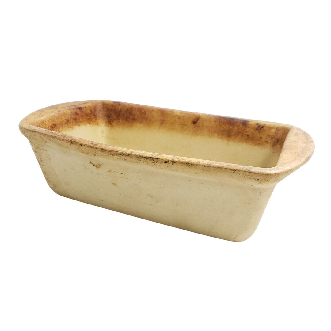 Pampered Chef Stoneware Bread Loaf Pan Beige Brown Rectangular Dish ...