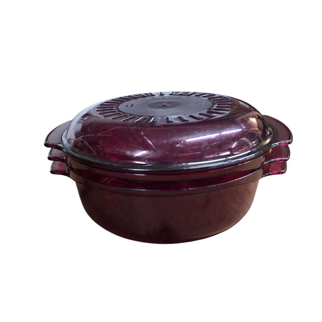 Vintage Tupperware Maroon Multipurpose Microwaveable Steamer & Serving ...