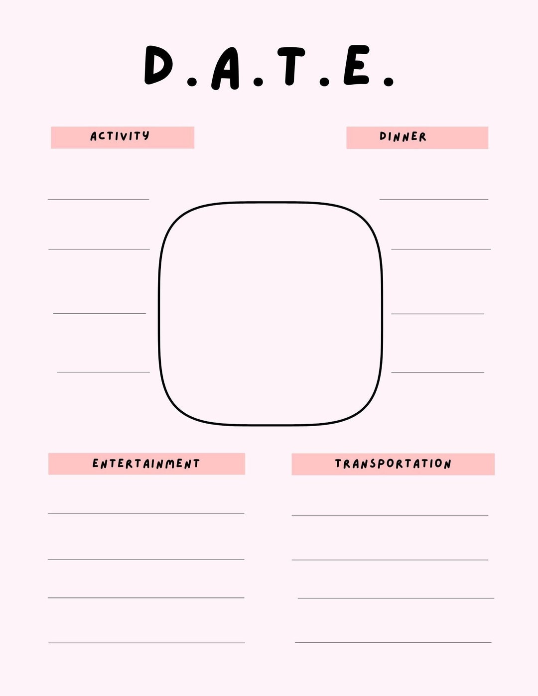 D.A.T.E. Duet Game, Tiktok Date Mash, Date Night Decision Maker, Date ...
