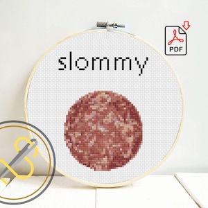 Slommy Cross Stitch Pattern / Funny Subversive Needlepoint / Gen Z ...