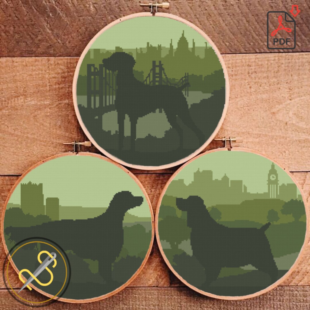 Sporting Dog Silhouette Cross Stitch Pattern /retriever, Spaniel ...