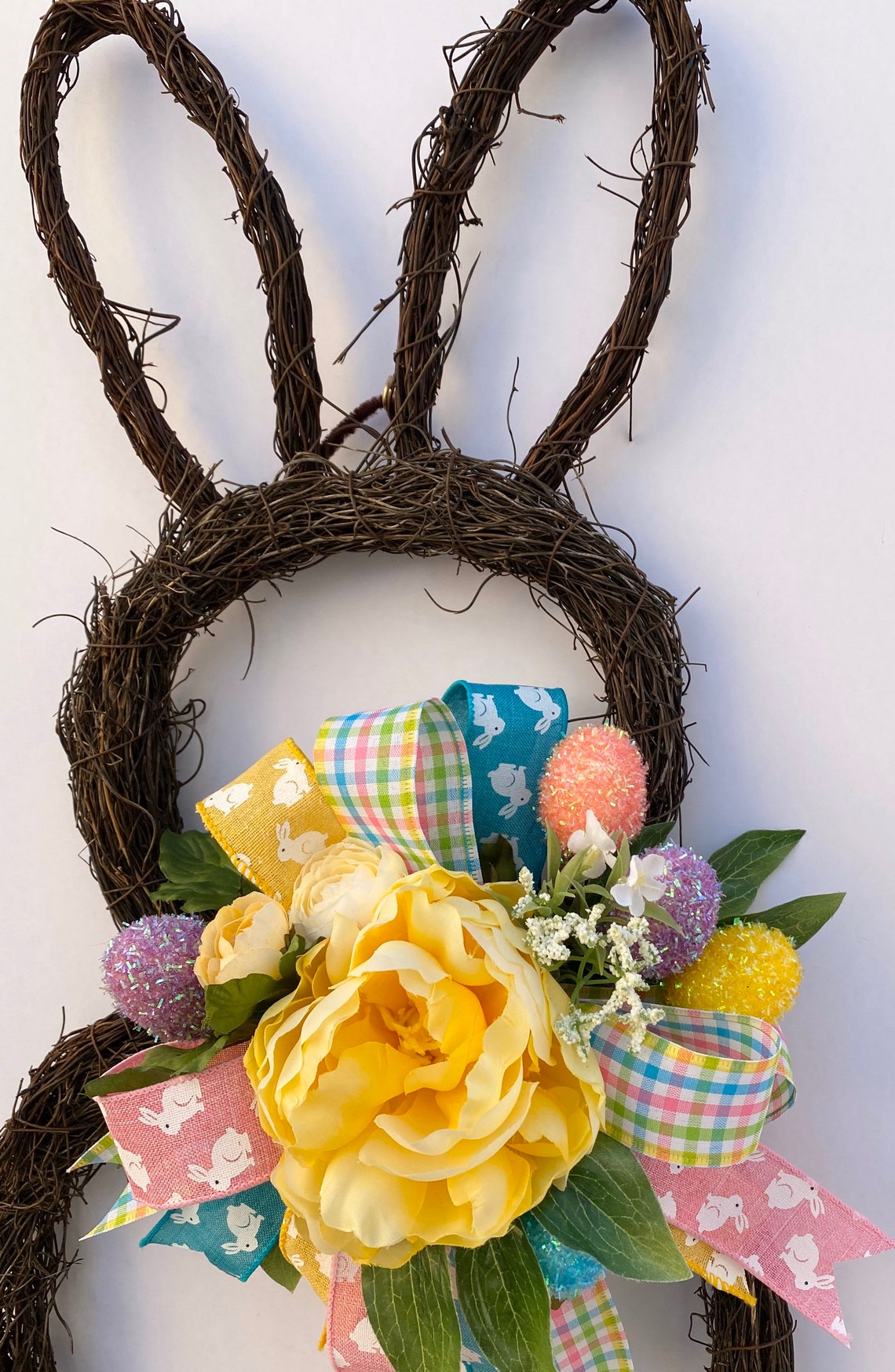 Twig Bunny Wreath, Easter Bunny Wreath, Bunny Shape Wreath - Etsy