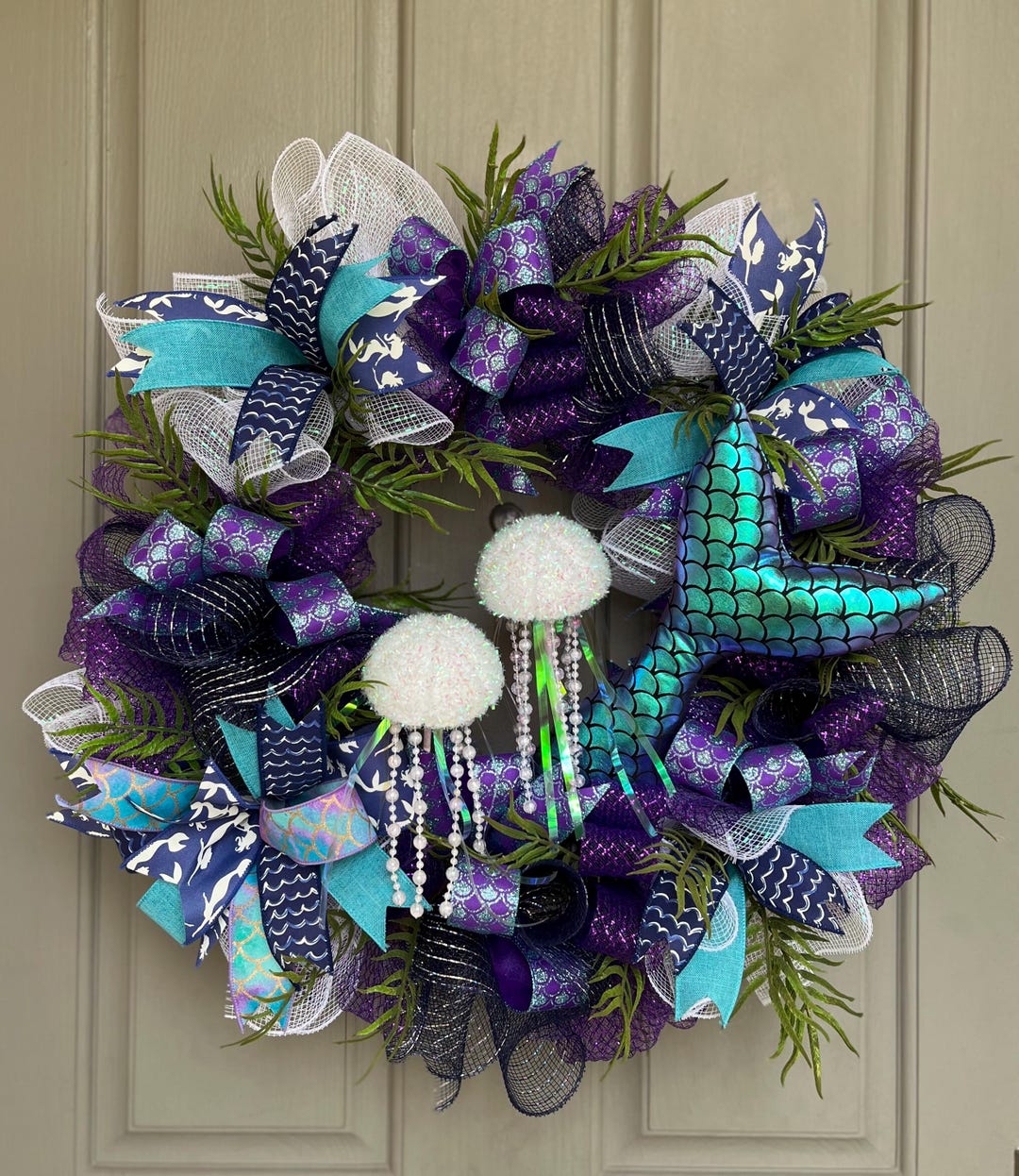 Mermaid Wreath, Jellyfish Wreath, Underwater Wreath, Under the Sea ...
