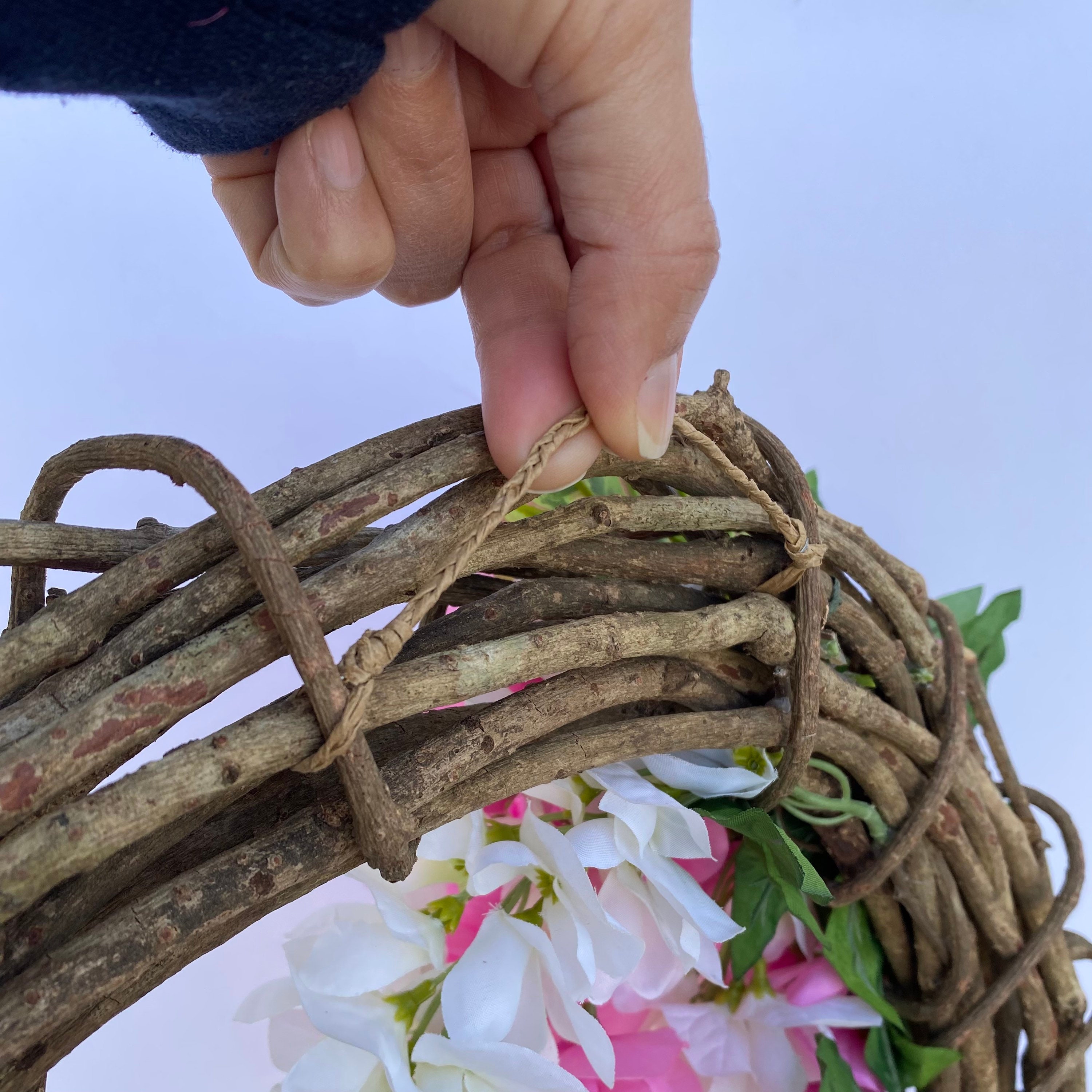 Wisteria Wreath, Grapevine Wreath, Silk Flower Wreath, Front Door ...