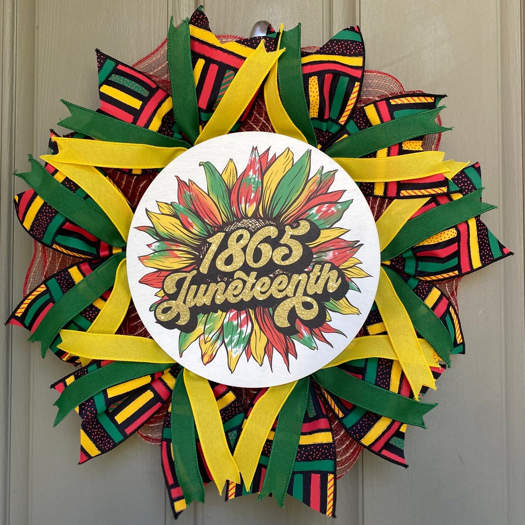 Juneteenth Wreath, Juneteenth Decor, Juneteenth Sign, 1865 Juneteenth ...