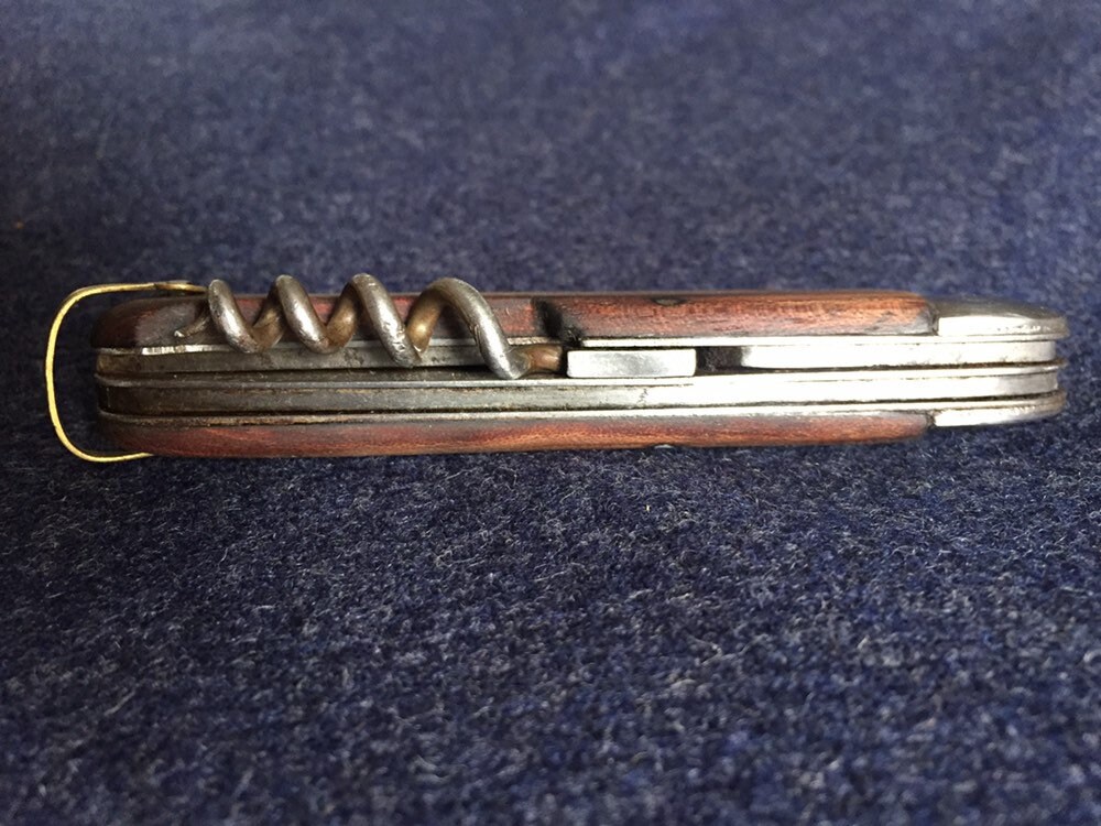 Vintage Pradel Folding Knife With Wood Scales - Etsy