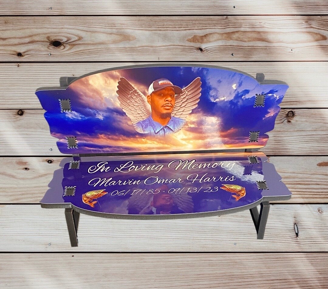 Personalized Memorial Bench | Bench | Custom Bench | Photo Bench ...