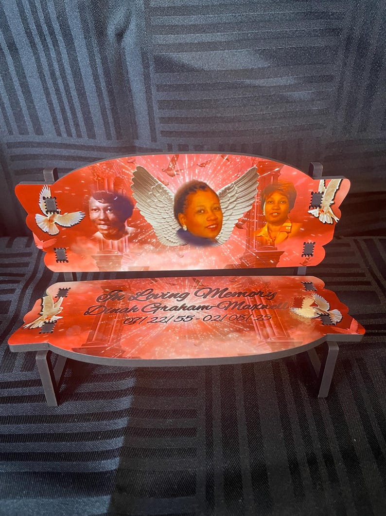 Personalized Memorial Bench | Bench | Custom Bench | Photo Bench ...