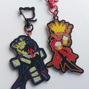 Trigun Maximum : Vash , Wolfwood & Knives Acrylic Keychain - Etsy