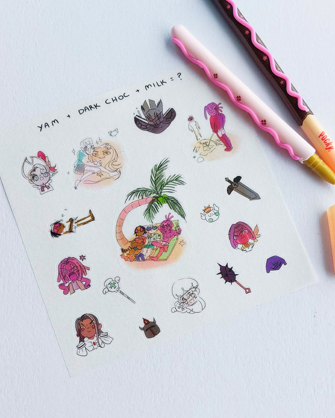 Cookie Run Milk Yam Dark Choc : A5 Washi Sticker Sheet - Etsy