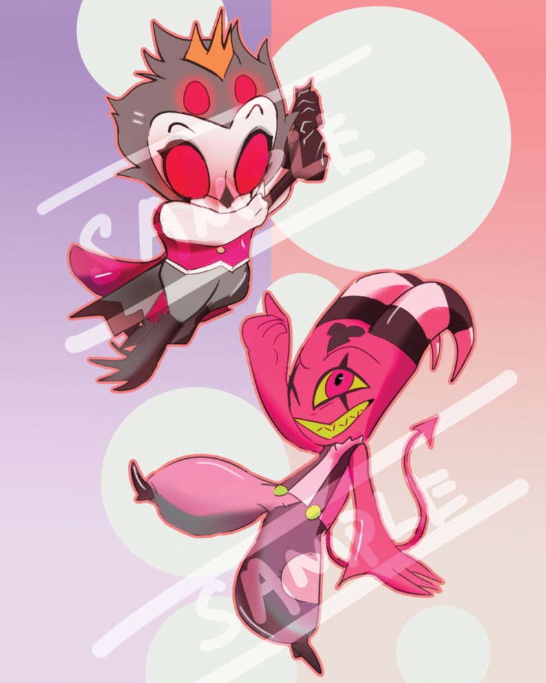 Helluva Boss Stolitz Young Stolas & Blitzo Keychain - Etsy Israel