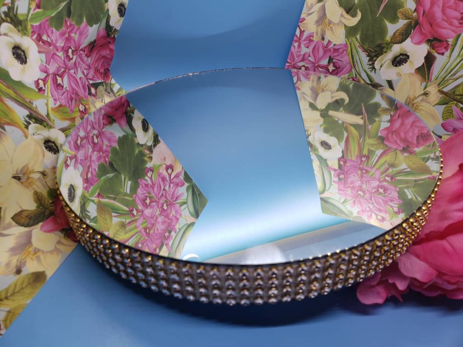 12 Inch Round Custom Centerpiece Risers Table Decor, Mirror Centerpiece ...