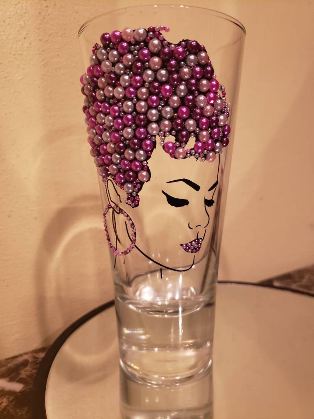 Custom African Inspired Glasses - Stemless Wine Glasses - Personalized ...