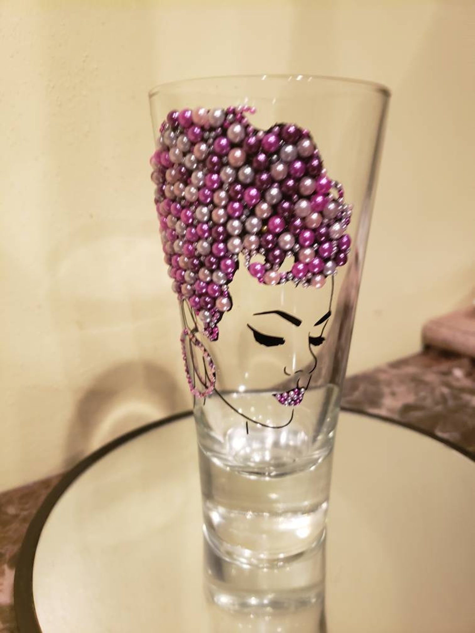 Custom African Inspired Glasses - Stemless Wine Glasses - Personalized ...