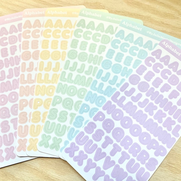 Alphabet Sheet Stickers - Etsy