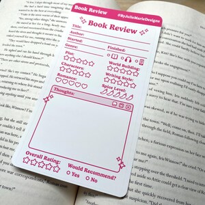 Book Review Sticker - Book Rating Journaling Stickers - Bookish ...